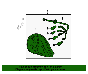 2003-2004 Hyundai Tiburon Lens & Housing 92420-2C010 | QuirkParts