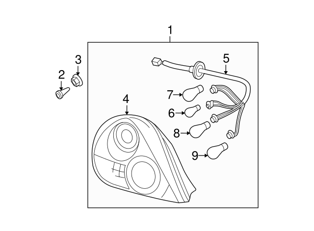 2003-2004 Hyundai Tiburon Combo Lamp Assembly 92401-2C020 | QuirkParts