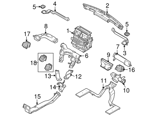 BA5Z-19E630-B - Duct Assembly Air Conditioner 2009-2016 Lincoln MKS | AutoNationParts.com