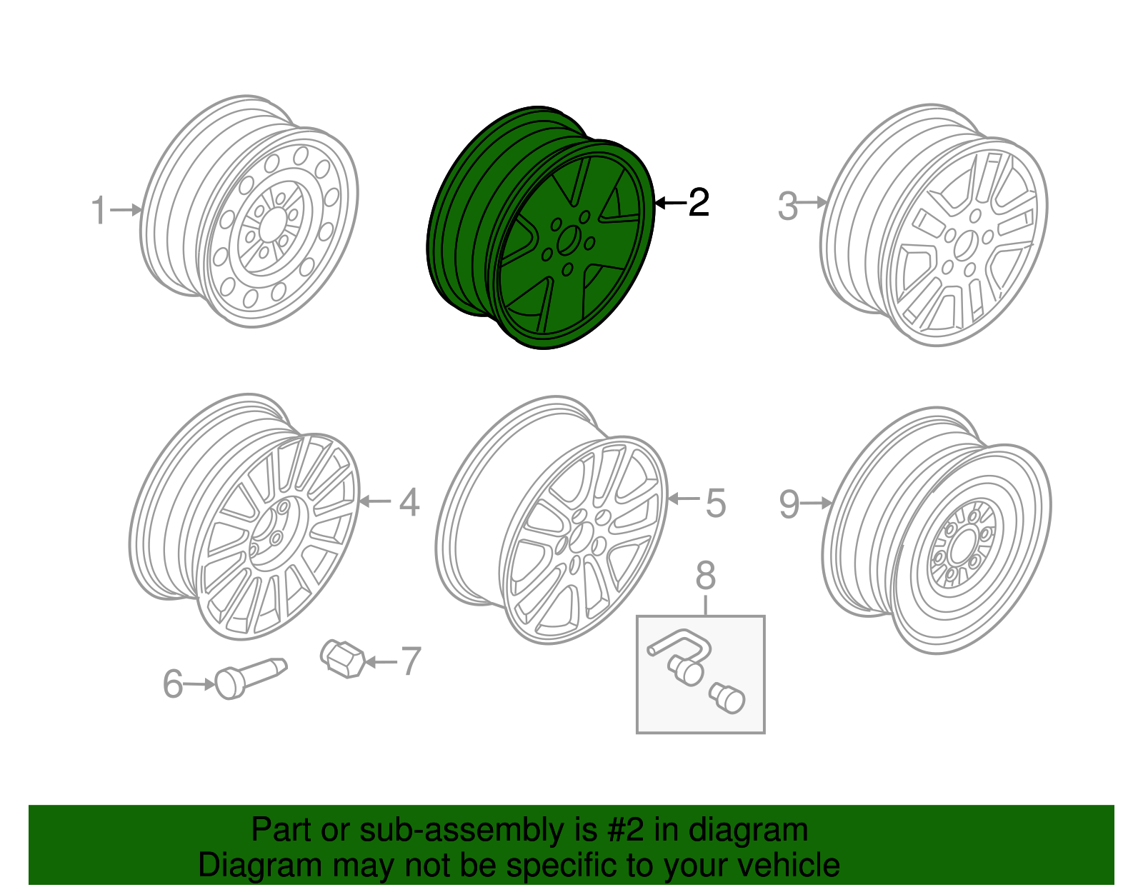 6E5Z-1007-AA - 2006-2009 Ford - Wheel, Alloy | My Ford Parts