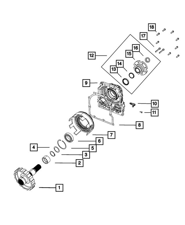 MOPAR OUTPUT SHAFT NUT - 68025945AA - 68025945AA | Mopar Online Parts