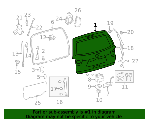 2008-2017 Toyota Sequoia Lift Gate 67005-0C091 | Toyota Parts Center