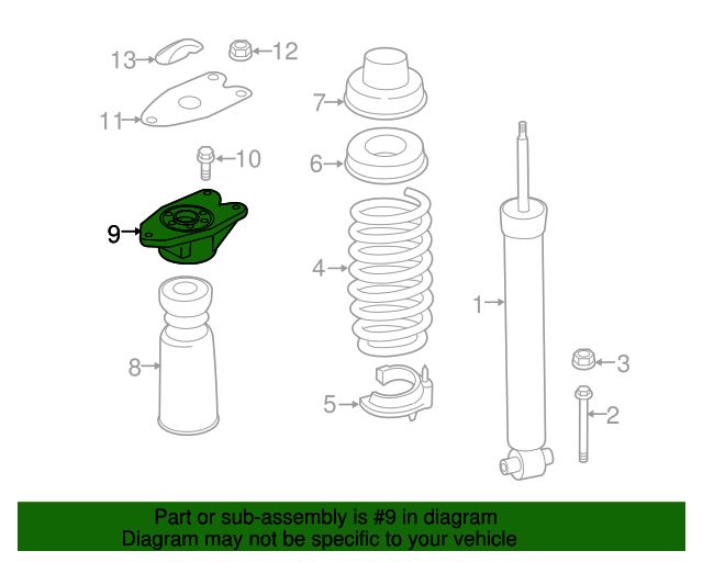 33-50-6-864-452 - Shock Mount 2014-2023 BMW | AutoNationParts.com
