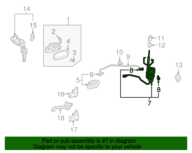 Toyota Lock Assembly 69320-02040 | Auto Parts