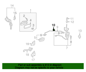 1998-2002 Toyota Corolla Lock Rod Clamp 69749-02030 | Toyota Parts Center