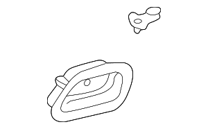 69205-02060-E0 - Handle, Inside - 1998-2002 Toyota Corolla | OEM Parts ...