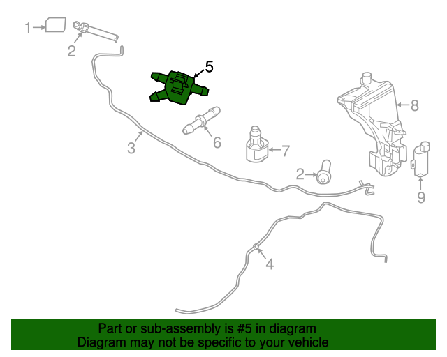 Washer Hose Y-Connector - Volvo (30747255) | TascaParts.com