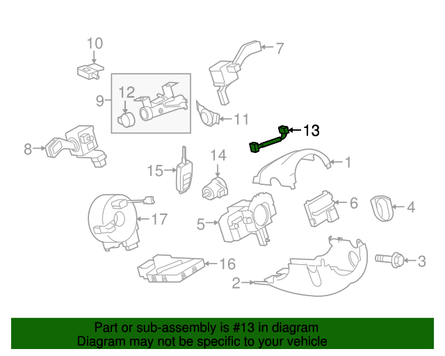 1K0-979-416 - Steering Column Wiring Harness 2008-2015 Audi ...