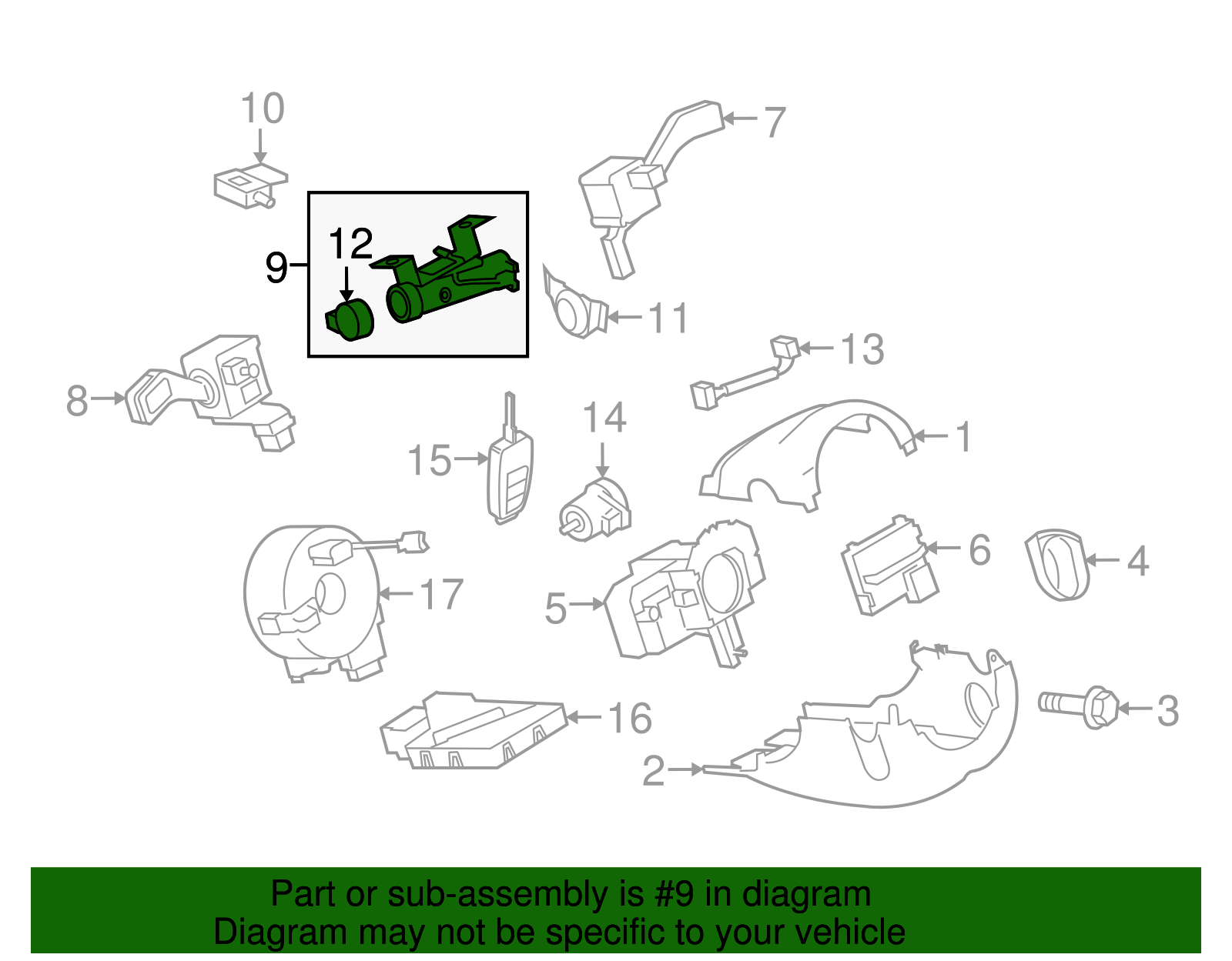 2006-2015 Audi Steering Lock 1K0-905-841 | Audi OEM Parts Online