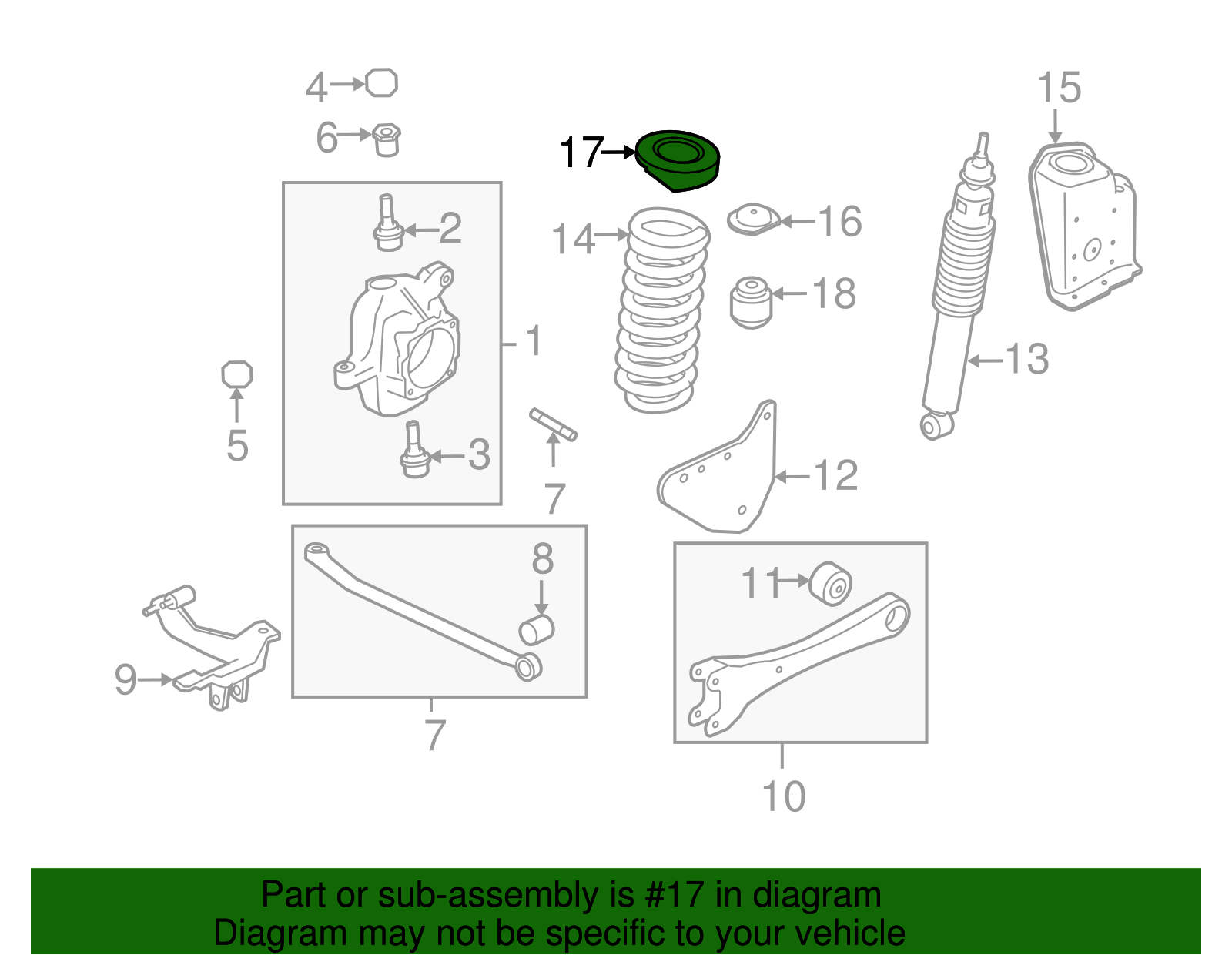 2005-2024 Ford Upper Bracket Insulator 5C3Z-5415-A | OEM Parts Online