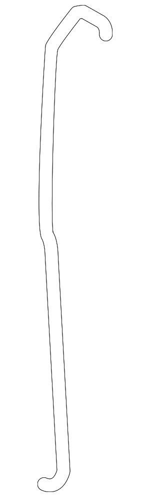 2007-2013 Toyota Tundra Rod, Hood Auxiliary Catch Hook 53552-0C061 ...