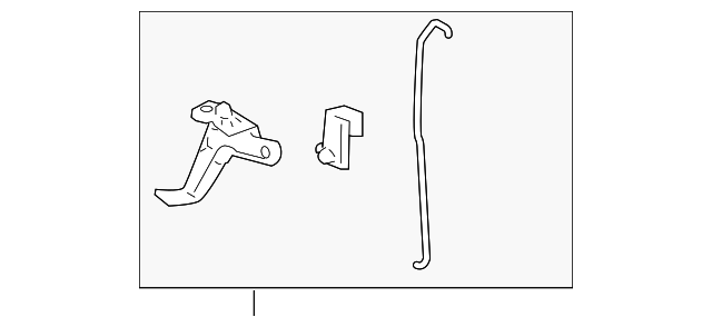53540-0C040 - Lever Assembly, Auxiliary Catch Release 2010-2013 Toyota ...