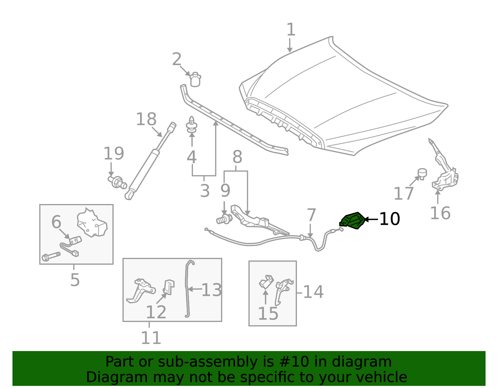 53601-0C010-C0 - Hood Release Handle 2007-2020 Toyota | AutoNation Parts