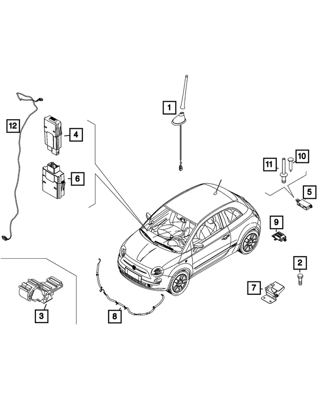 2024 Fiat 500E Charging Port USB 68655574AA | Mopar eStore