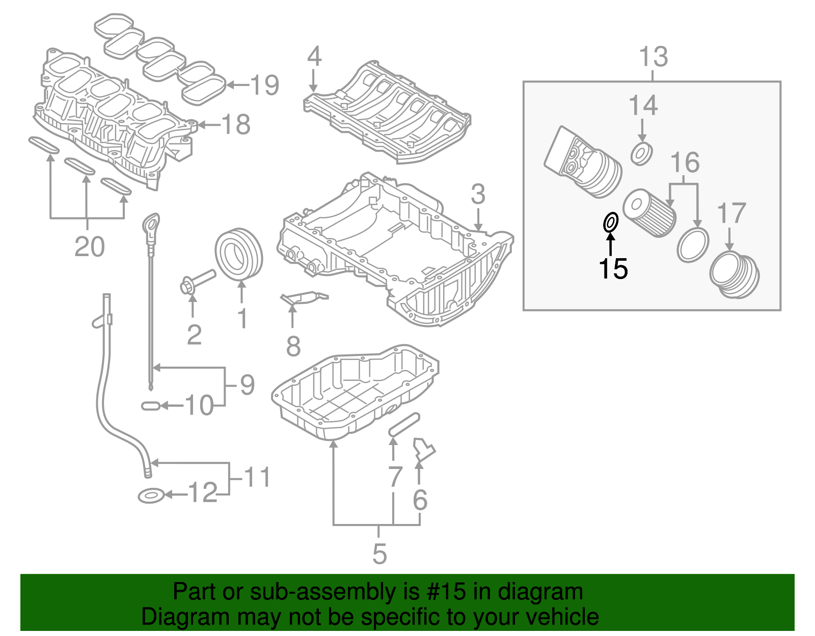 26343-3C702 - Oil Filter Housing Seal 2016-2017 Kia K900 | Kia.Parts Store