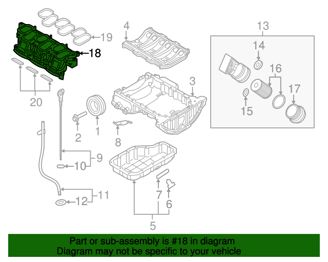 2016-2017 Kia K900 Intake Manifold 28310-3CDD0 | GetOEMParts.com