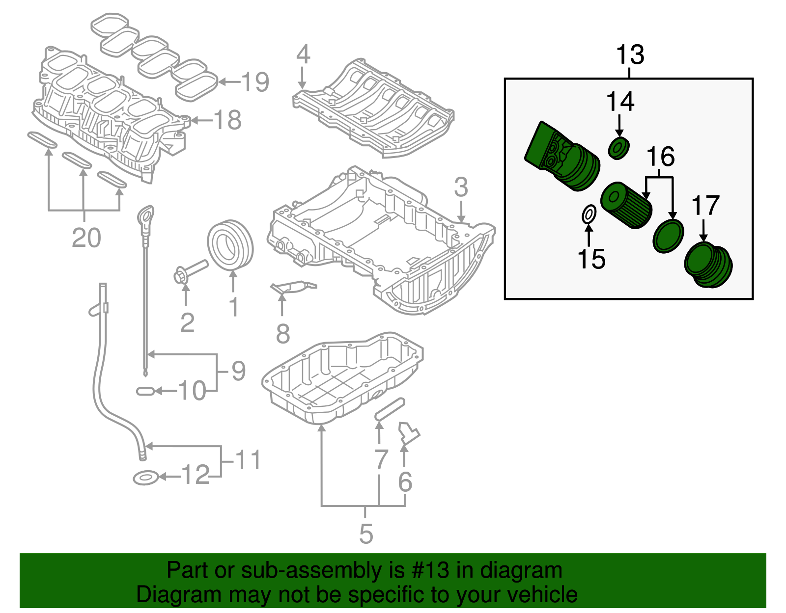 2016-2017 Kia K900 Oil Filter Housing 26300-3C701 | Retail Performance ...