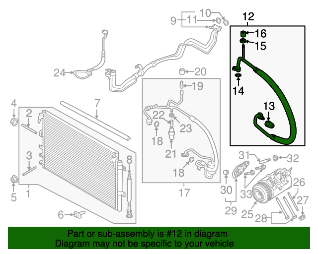 F2GZ-19D742-D - Rear AC Tube 2015-2018 Ford Edge | Ford OEM Parts Direct