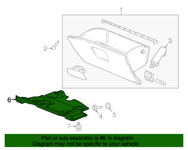 2017-2022 Chevrolet Black Instrument Panel Lower Trim Panel Insulator ...