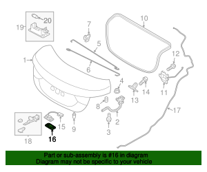 2011-2016 Hyundai Release Switch Cover 81266-3X000 | OEM Parts Online