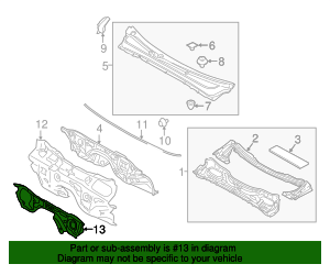2015-2019 Subaru Insulator 90815AL09A | Subaru Parts Store