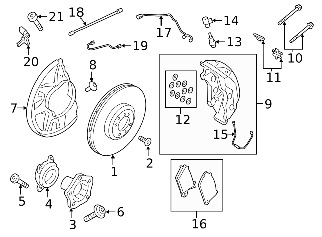 2019-2024 Porsche Cayenne Disc Brake Rotor 9Y0-615-301-AH | Sunset ...