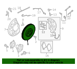 2019-2024 Porsche Cayenne Disc Brake Rotor 9Y0-615-301-AH | Sunset ...