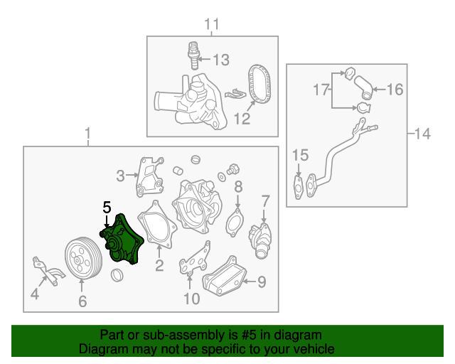 2016-2022 GM Water Pump Housing 12681165 | TascaParts.com