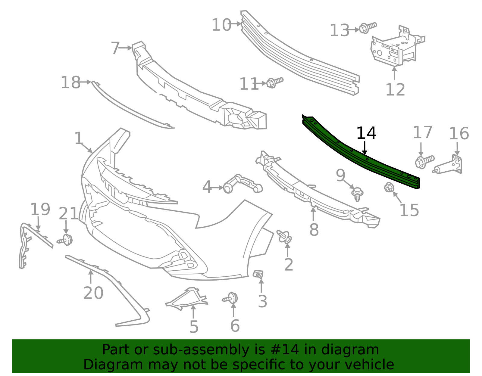 2019-2025 Toyota Reinforcement Front Bu 52132-12161 | Toyota San Diego ...