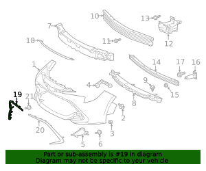 52711-12380 - Bumper Trim - 2019-2024 Toyota Corolla | OEM Genuine ...