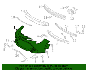 2019-2022 Toyota Corolla Cover Front Bumper L P 52119-12994 | Toyota ...