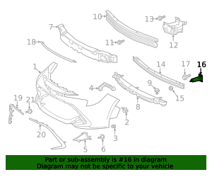52133-02120 - Lower Bracket - 2019-2021 Toyota Corolla | OEM Genuine Parts
