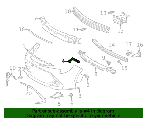 52115-02480 - Bumper Guide 2019-2024 Toyota Corolla | AutoNationParts.com