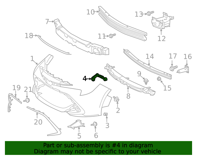 2019-2024 Toyota Corolla Side Retainer 52115-02480 | Toyota Parts Center