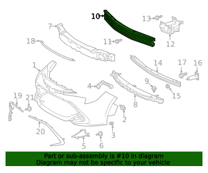 52131-12310 - Impact Bar - 2019-2024 Toyota Corolla | OEM Genuine ...