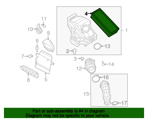 8R0-133-843-D - Air Filter 2010-2015 Audi | AutoNationParts.com