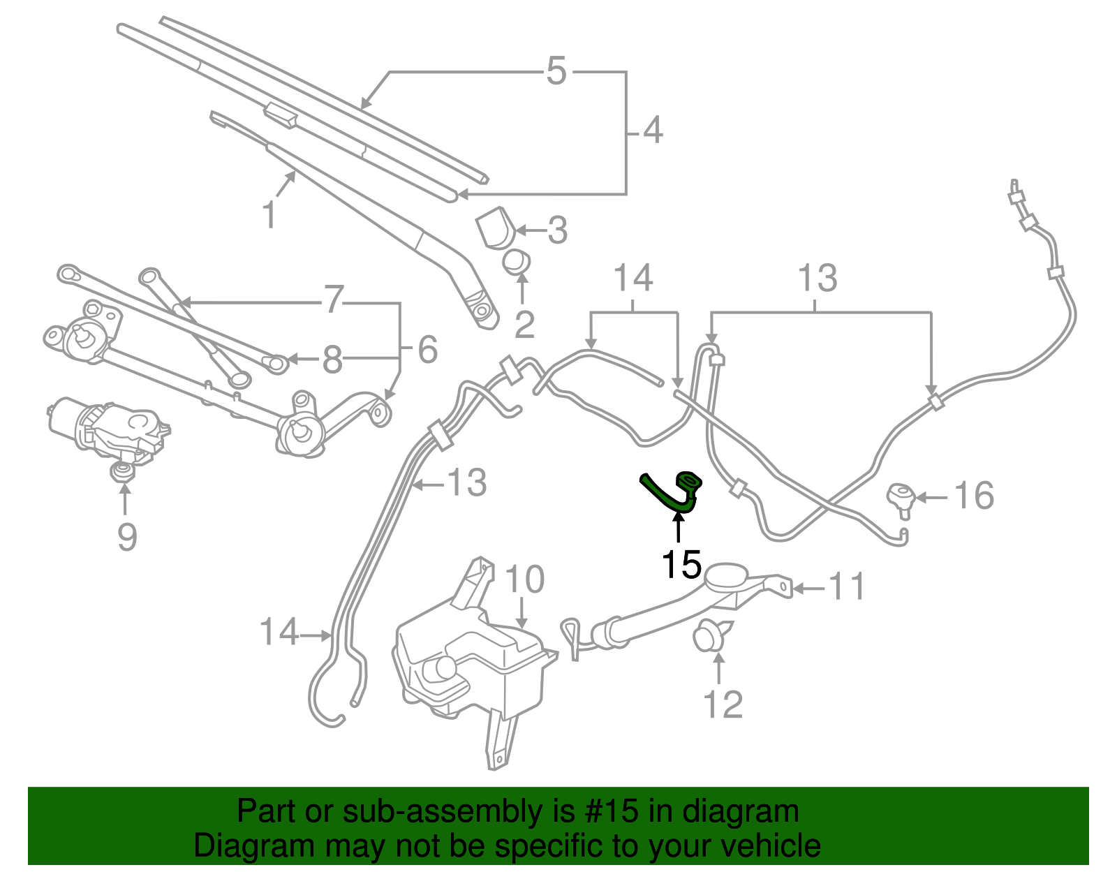 2013-2017 Nissan LEAF Washer Nozzle 28932-3NF0A | Ziegler Nissan of ...
