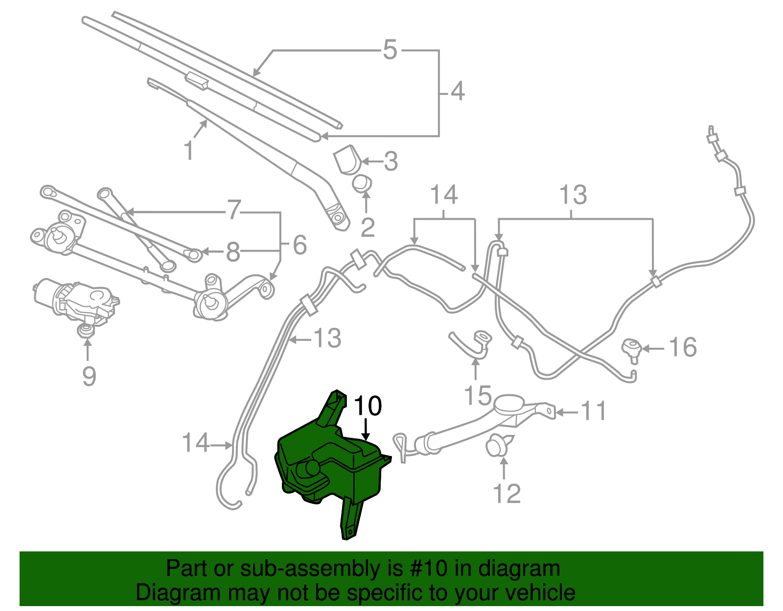 28910-3NF0A - Washer Reservoir - 2013-2017 Nissan LEAF | Nissan OEM ...
