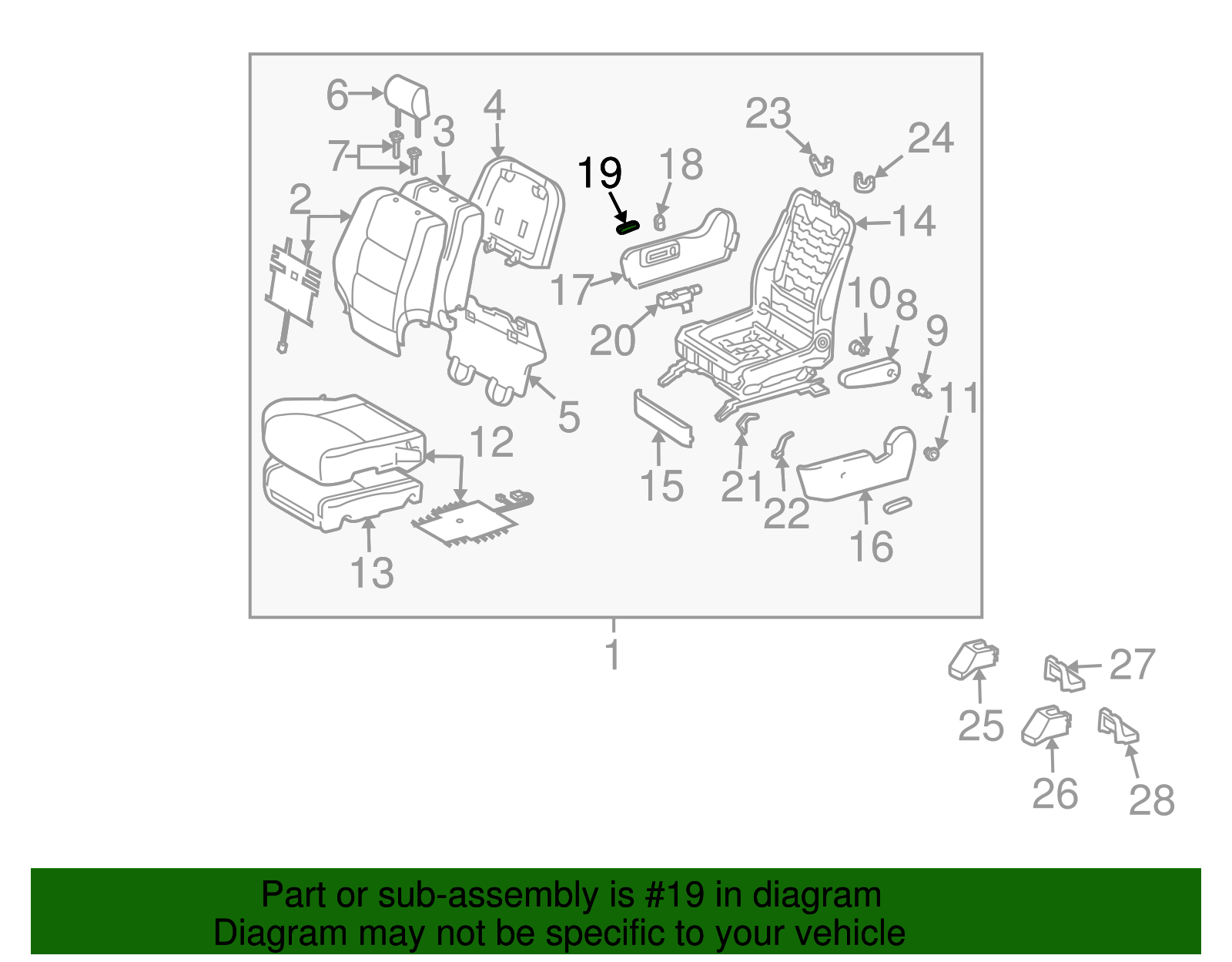 2004-2007 Toyota Highlander Power Seat Switch Knob 84921-58020-A0 ...