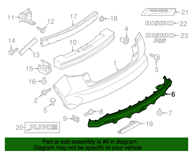 850B2-3YW0A | Nissan Fascia-Rr Bumper Lwr - Genuine OEM | 850B23YW0A ...