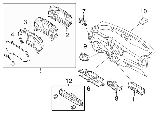 2018-2019 Kia Sportage Display Switch 96540-D9700 | GetOEMParts.com