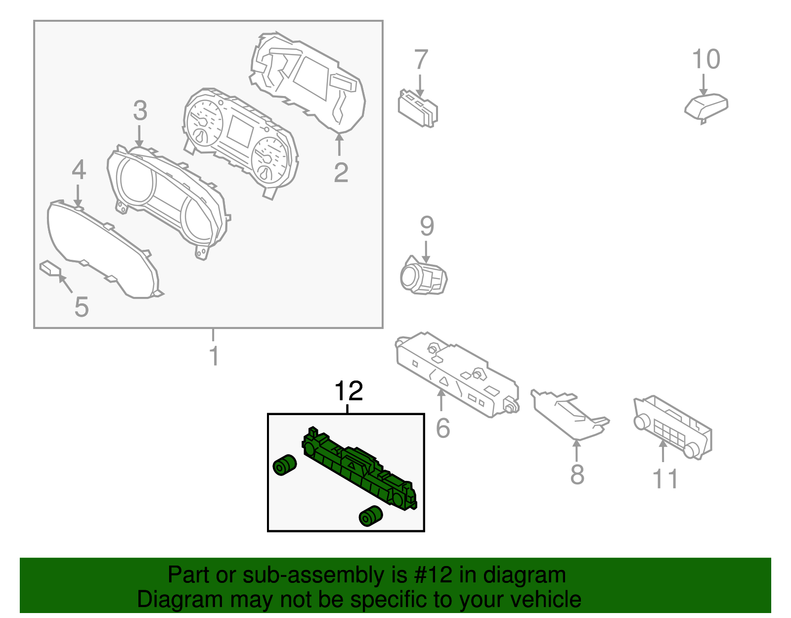 96540-D9700 - Display Switch 2018-2019 Kia Sportage | Kia.Parts Store
