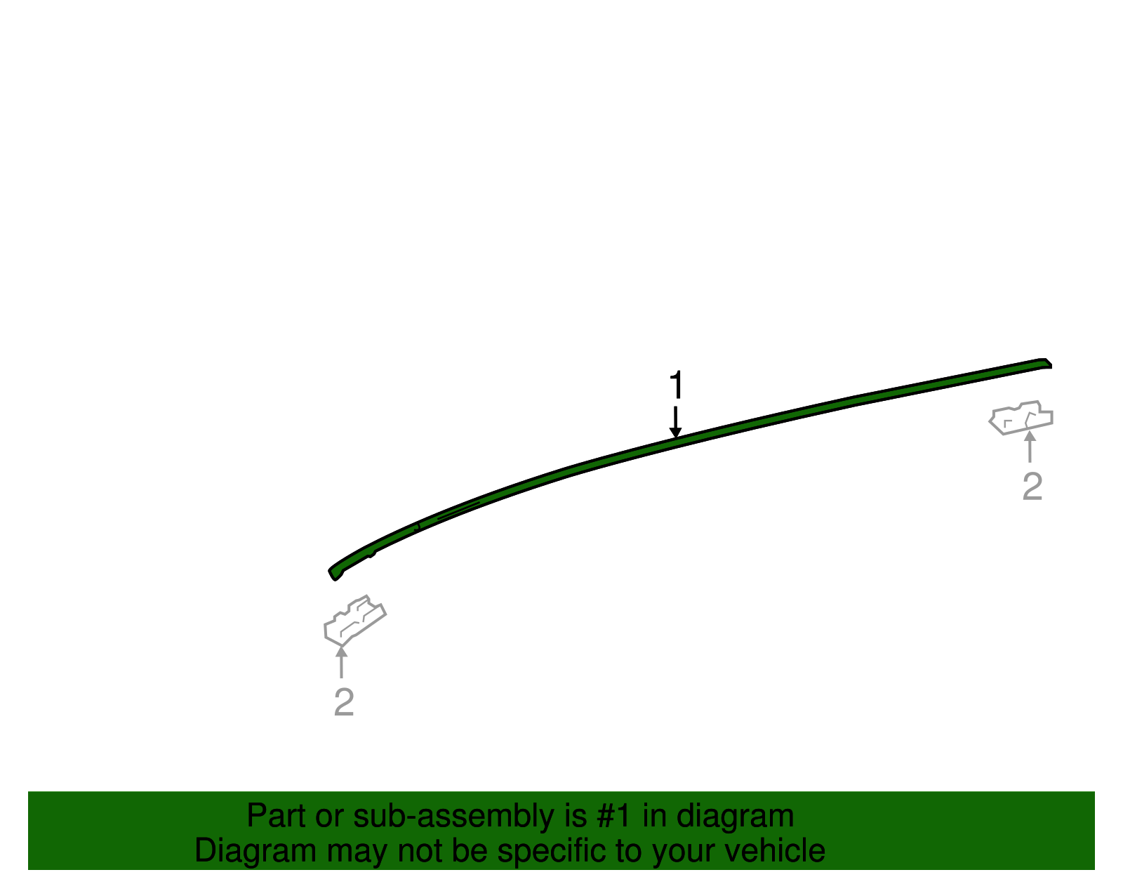Genuine Toyota Drip Molding part# 75555-F4010 for 2018-2022 Toyota C-HR ...