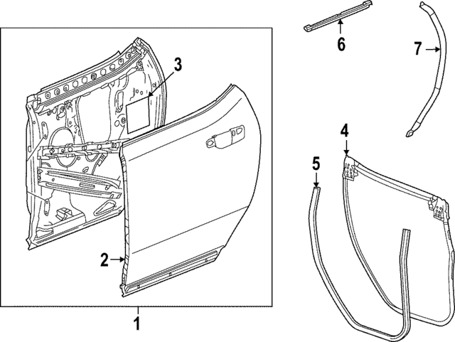 2022-2023 GMC Hummer EV Pickup Weather-Strip On Body 85538580 ...