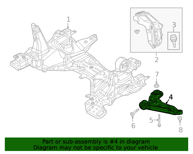 2019 Jeep Cherokee Lower Control Arm - Passenger Side (RH) 68285992AF ...