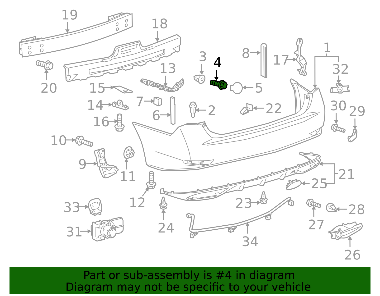 90159-60500 - Bumper Cover Screw 2001-2025 Lexus | Lexus of Stevens ...