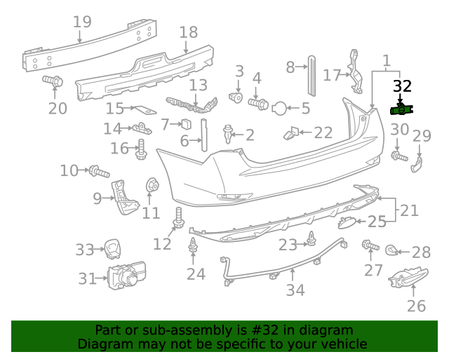 2015-2021 Lexus Park Sensor Retainer 89348-06040 | OEM Parts Online