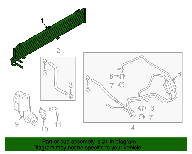 Ford GN1Z-7A095-L - Oil Cooler - 2018-2021 Ford EcoSport | OEM Ford ...
