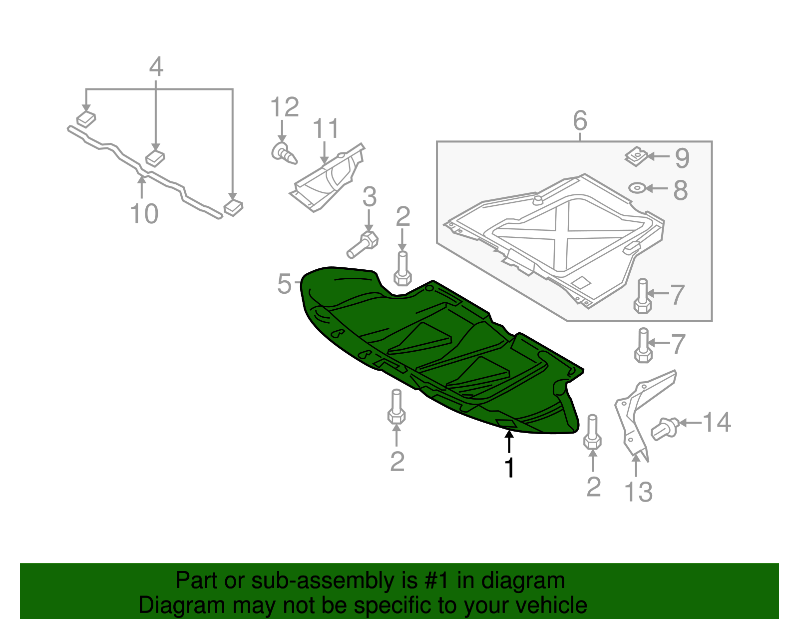 4F0-863-821-K - Front Deflector 2005-2011 Audi | Audi OEM Parts