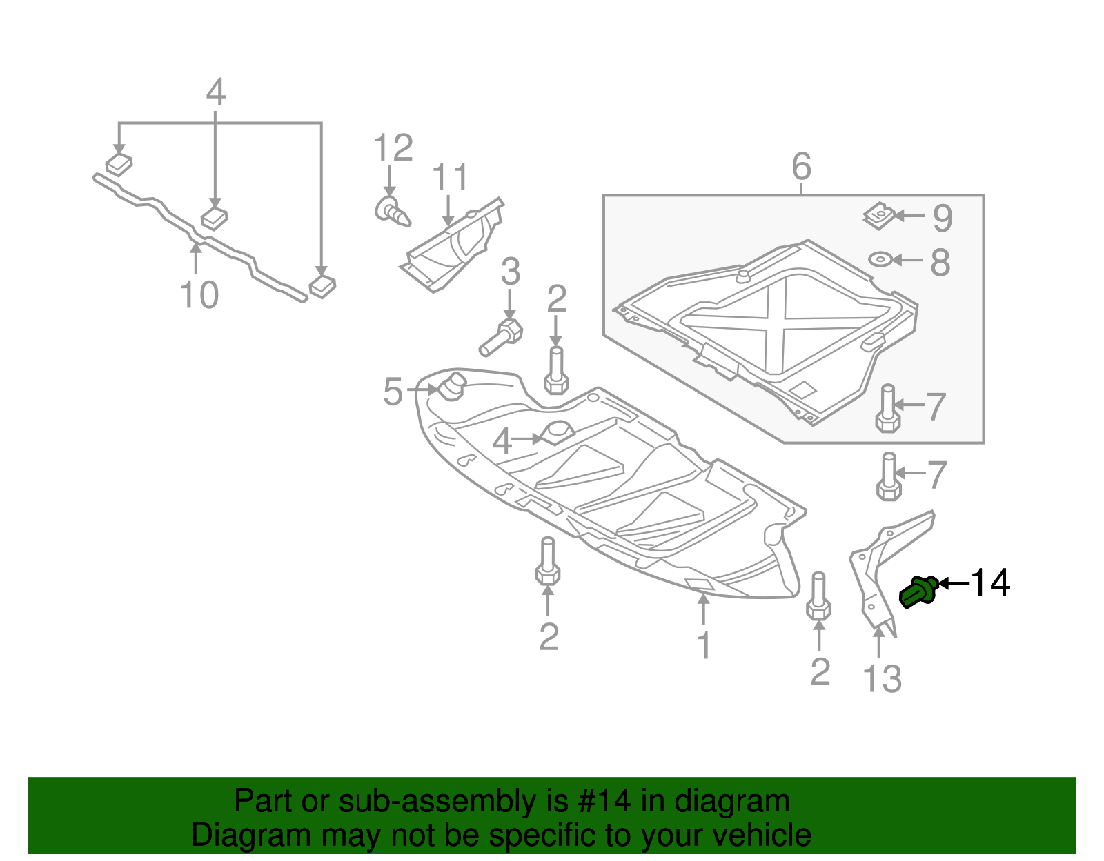 2000-2025 Audi Floor Pan Splash Shield Rivet N-038-549-1 | Audi USA Parts